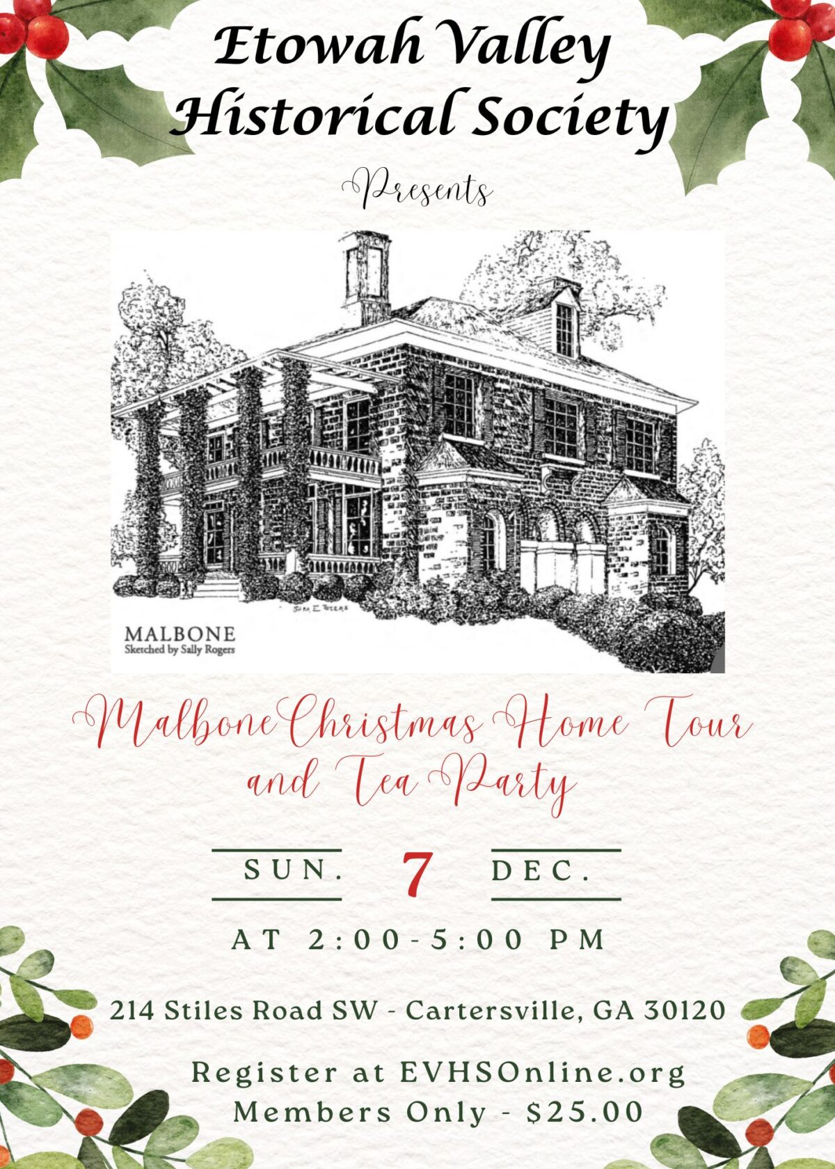 Malbone Christmas Home Tour & Tea – The Etowah Valley Historical ...